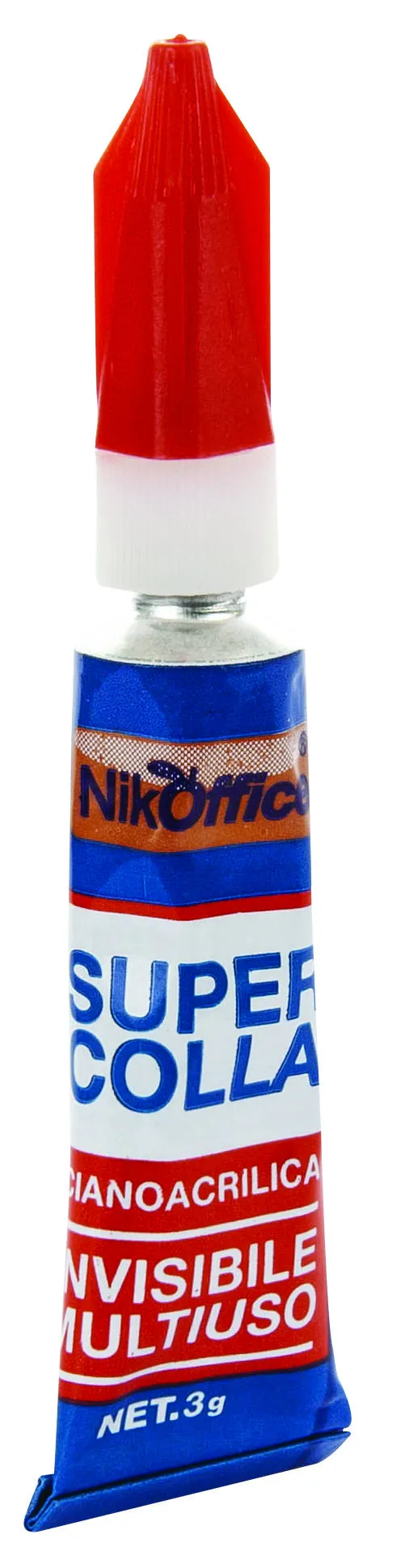 22NIK045/1 - SUPER COLLA g. 3 - Colla CIANOACRILICA universale istantanea IN BLISTER