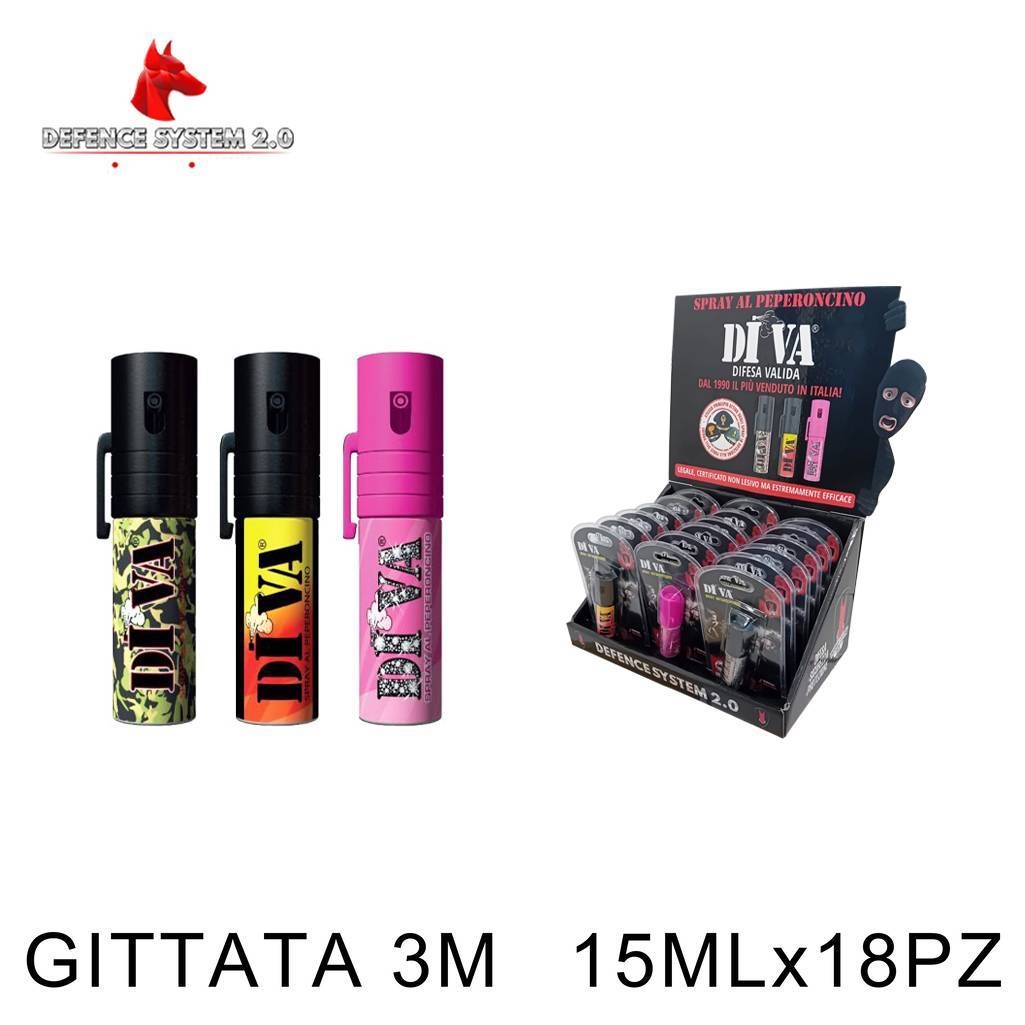 SPRAY DiVa - SPRAY ANTIAGGRESSIONE DIFESA VALIDA 15ML - Esp. da 18 blister
